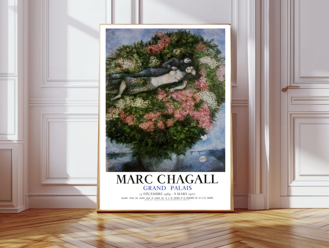Marc Chagall Art Print, Chagall Poster, Chagall Paris Print, Wall Decor ...