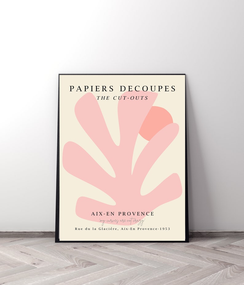 Matisse Pink Leaf Art Print Matisse Poster Matisse Print - Etsy