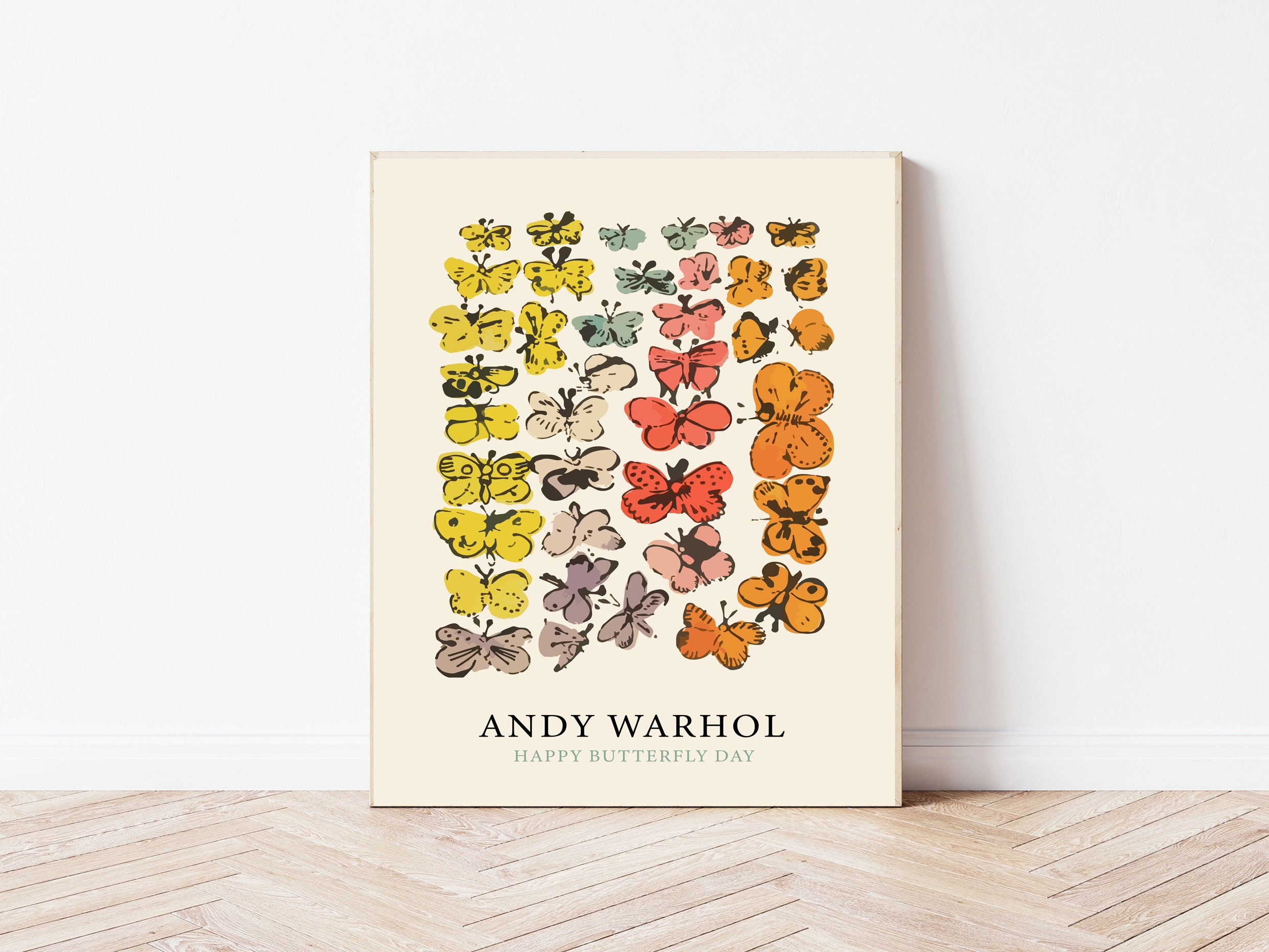 Andy Warhol Art Print, Warhol Butterflies Poster, Warhol Butterfly ...