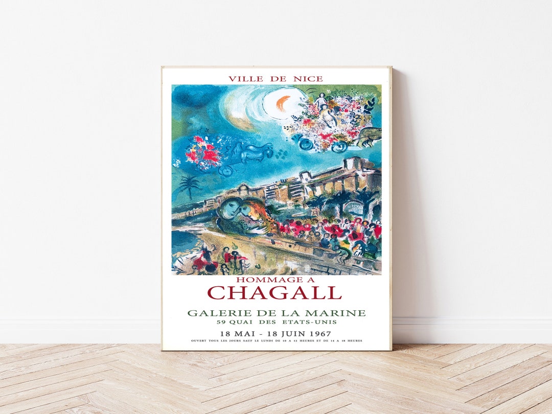 Marc Chagall Art Print, Chagall Poster, Chagall Paris Print, Wall Decor ...