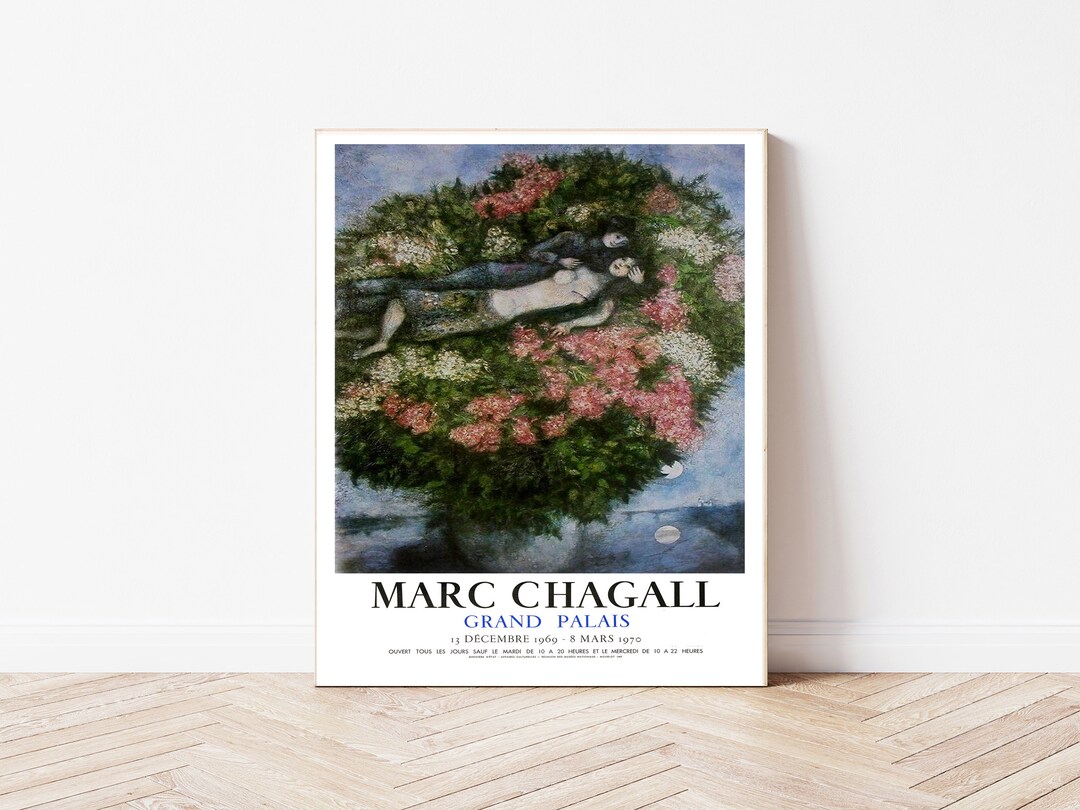 Marc Chagall Art Print, Chagall Poster, Chagall Paris Print, Wall Decor ...
