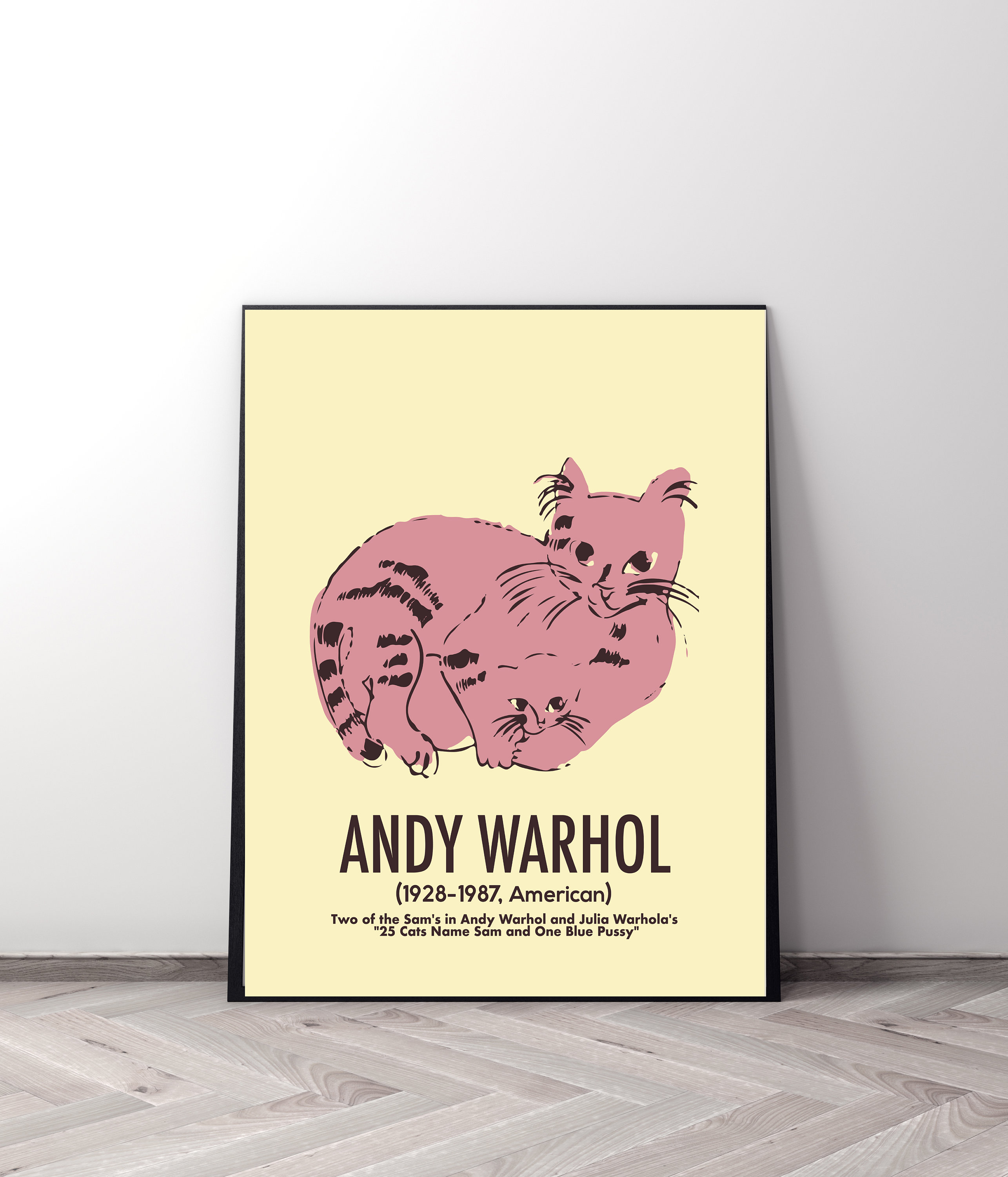 Andy Warhol Cat Art Print, Warhol Cat Poster, Warhol Cat Print, Wall ...