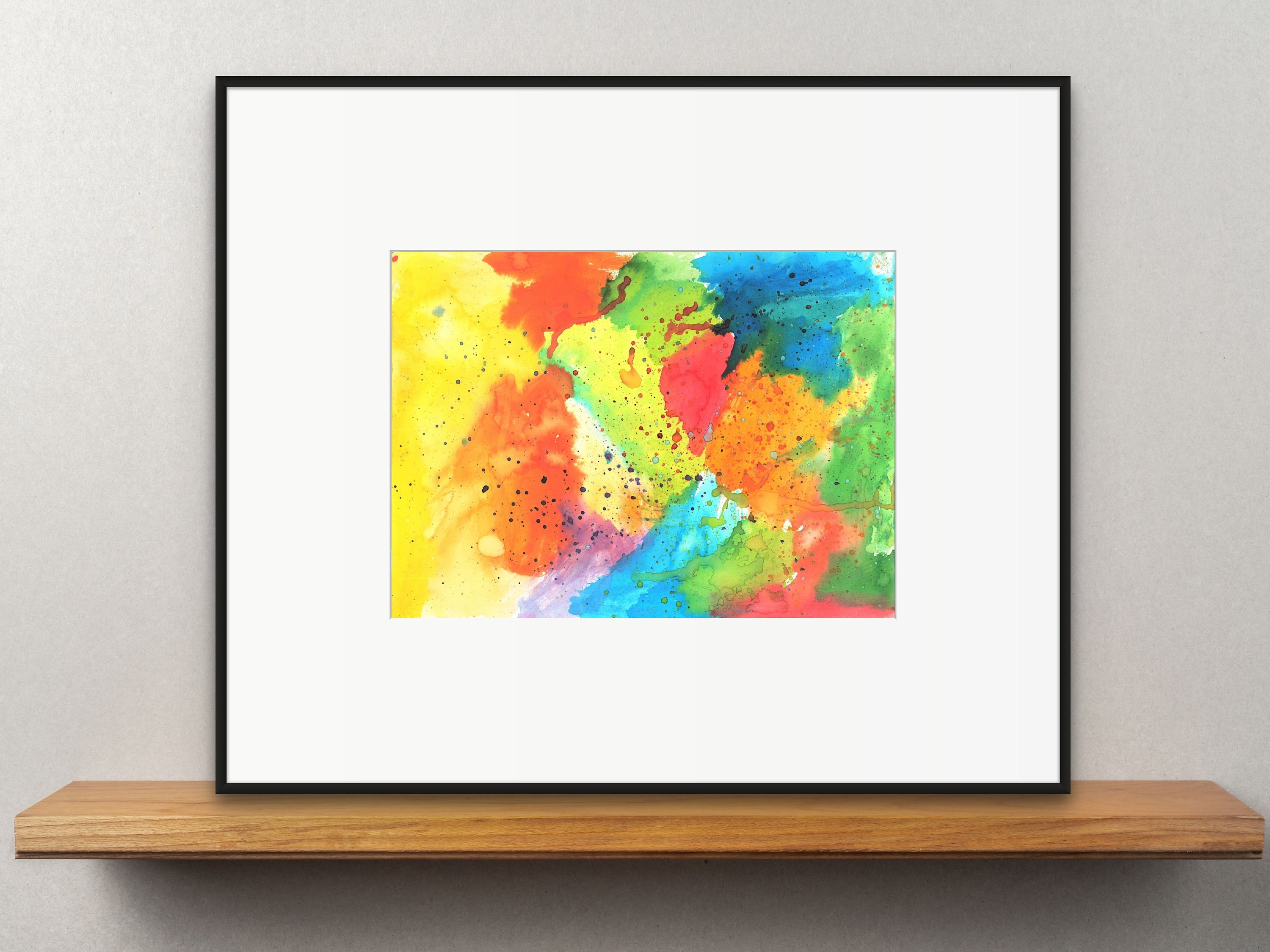 Rainbow Sherbet - Art Print, Watercolor Painting, Abstract Art - Etsy
