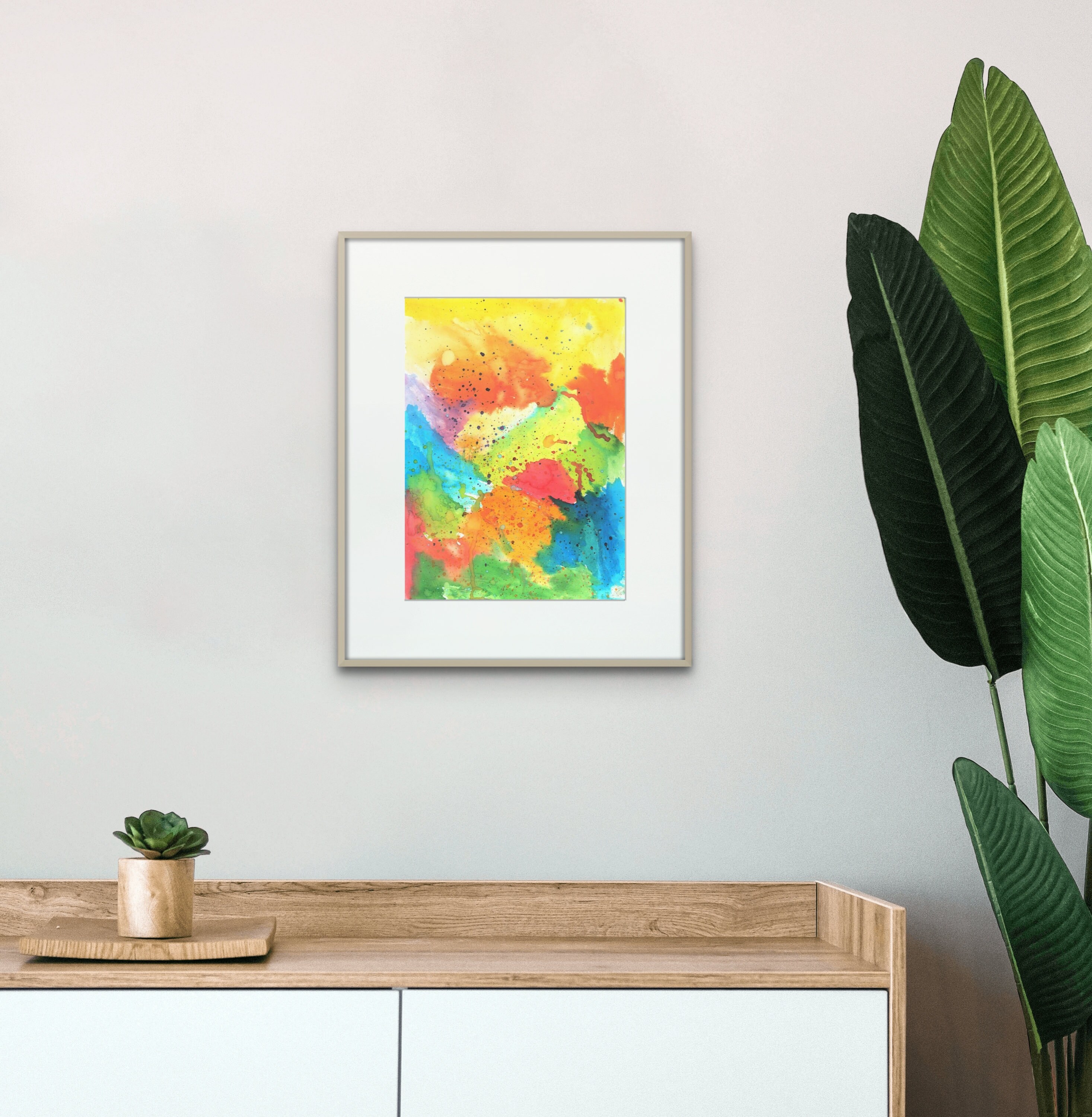 Rainbow Sherbet - Art Print, Watercolor Painting, Abstract Art - Etsy