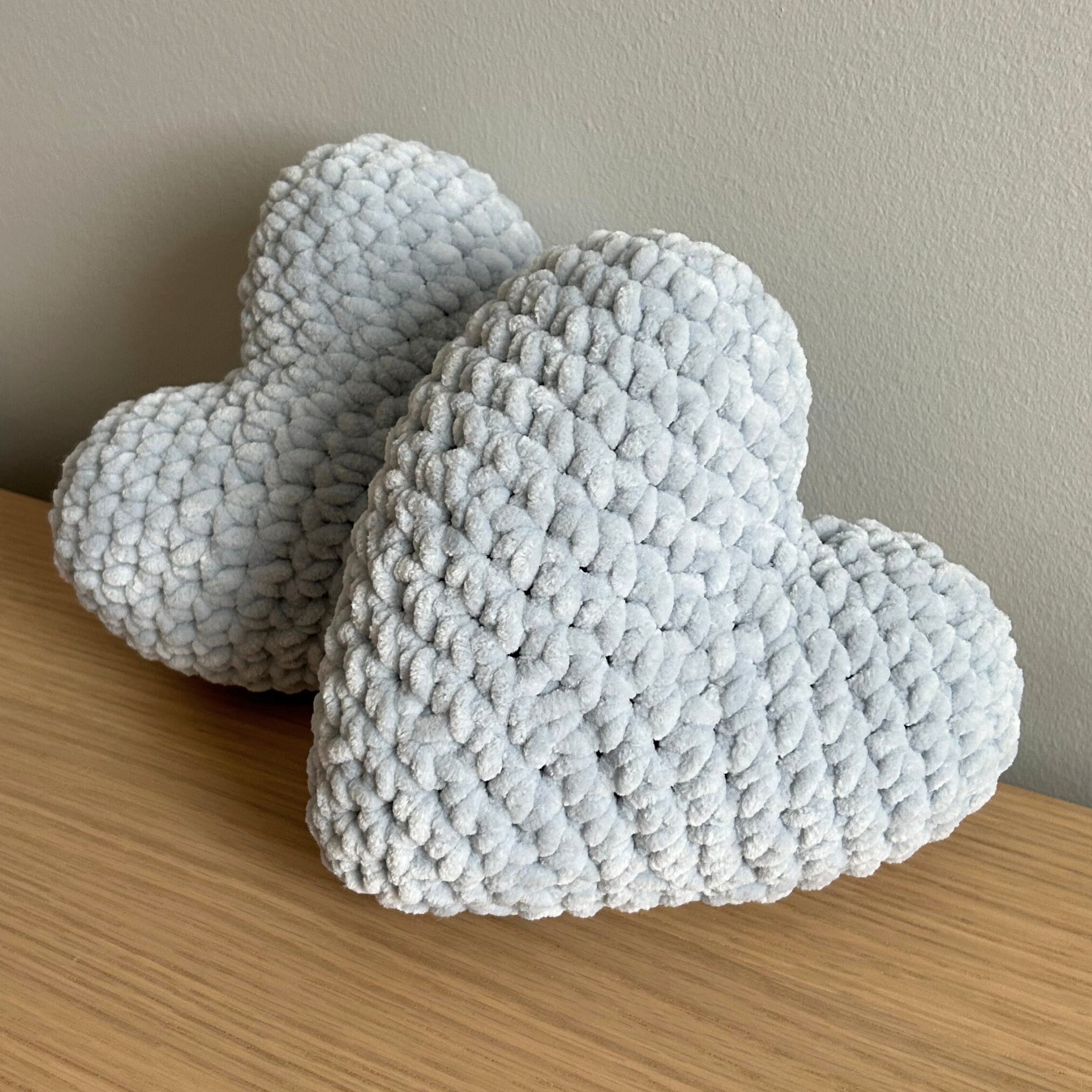 7" Crochet Plush Heart With Super Soft Yarn, Handmade Gift for ...