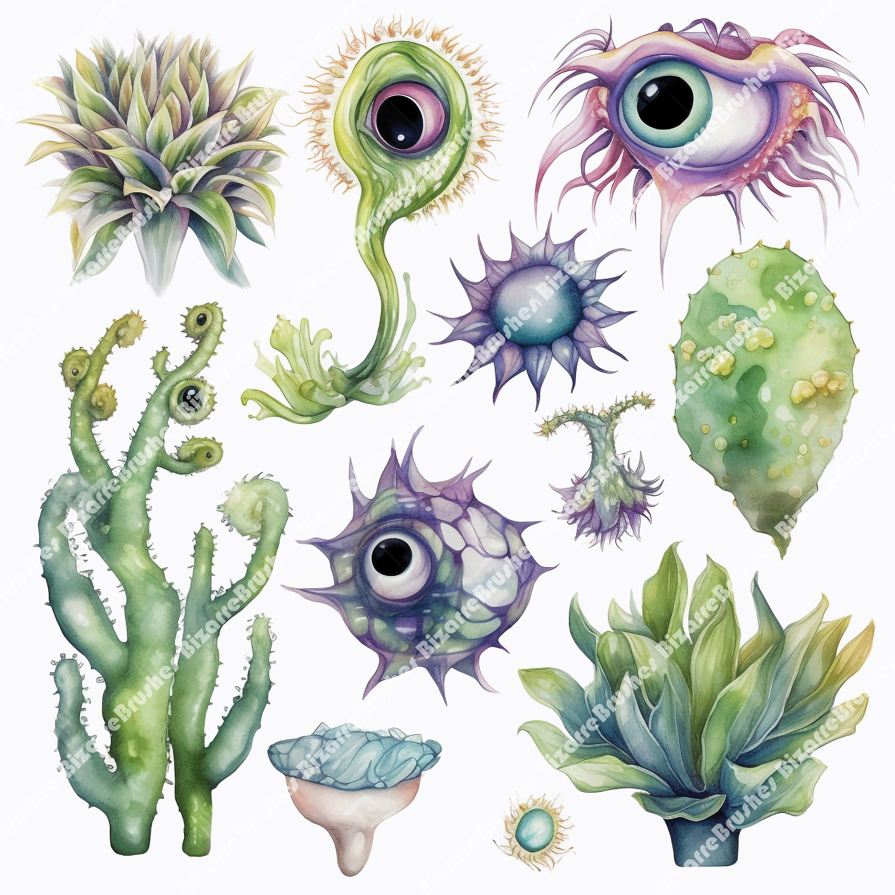 Alien Dreamland Fantasy Plants PNG Clipart Featuring Unique Alien ...