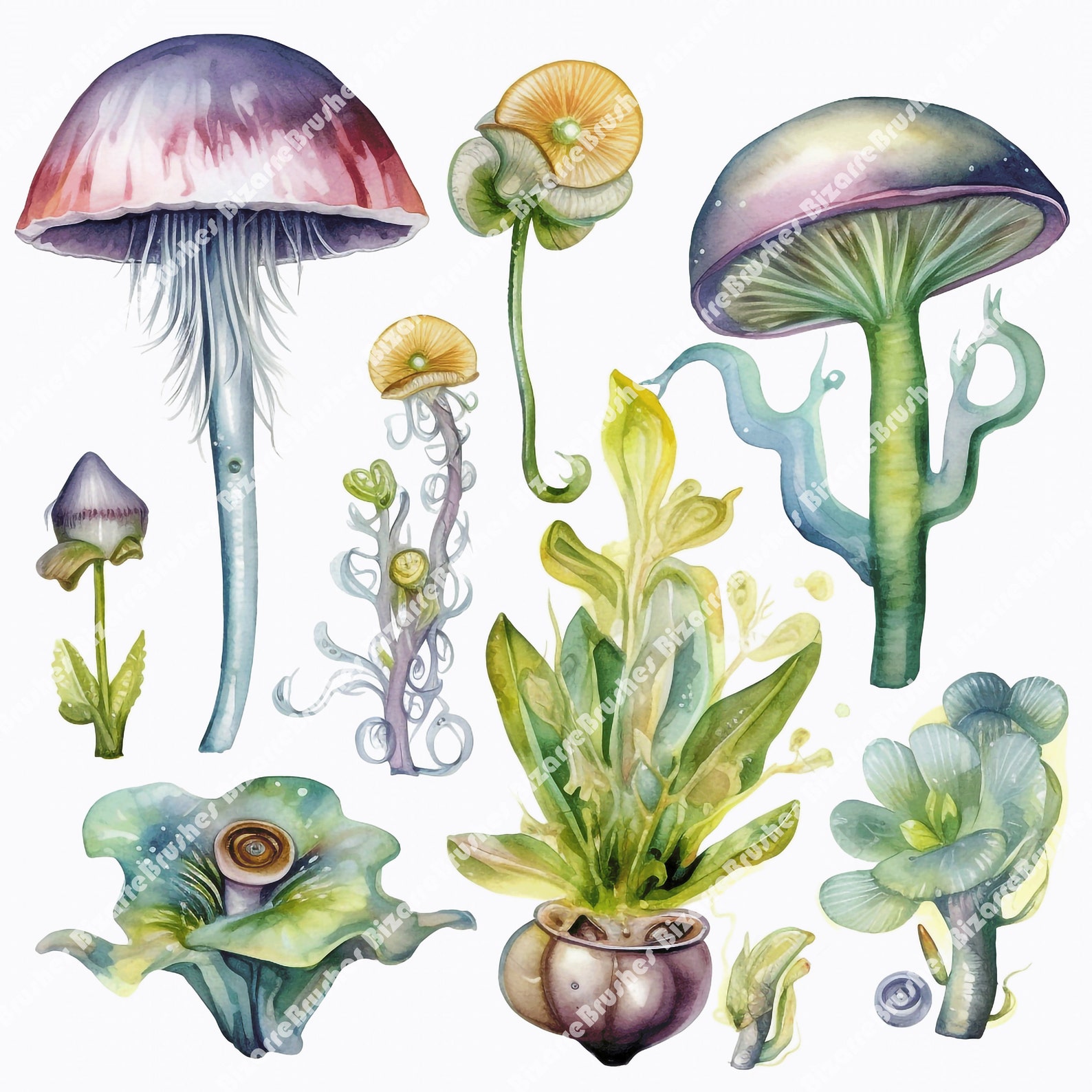 Alien Dreamland Fantasy Plants PNG Clipart Featuring Unique Alien ...