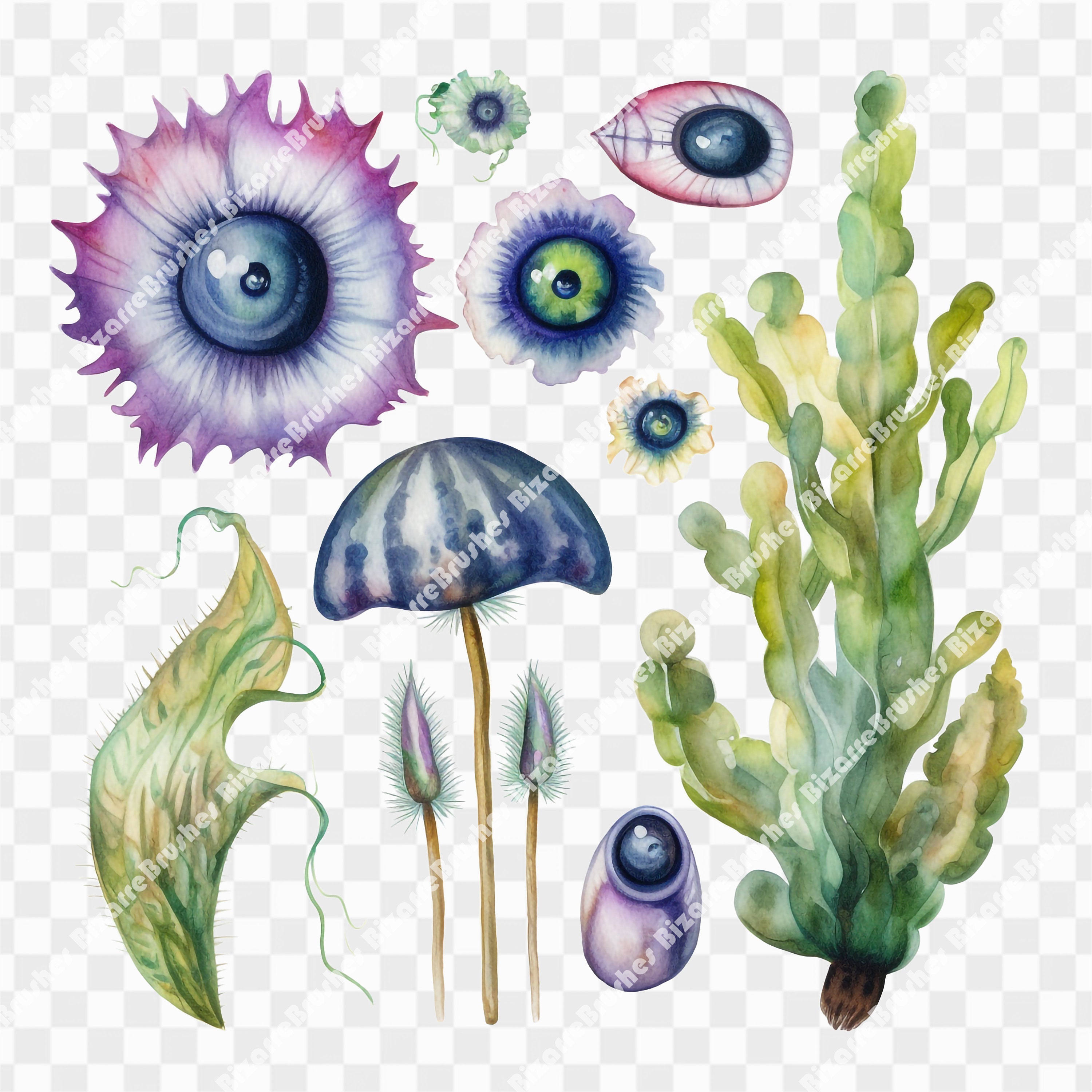 Alien Dreamland Fantasy Plants PNG Clipart Featuring Unique Alien ...