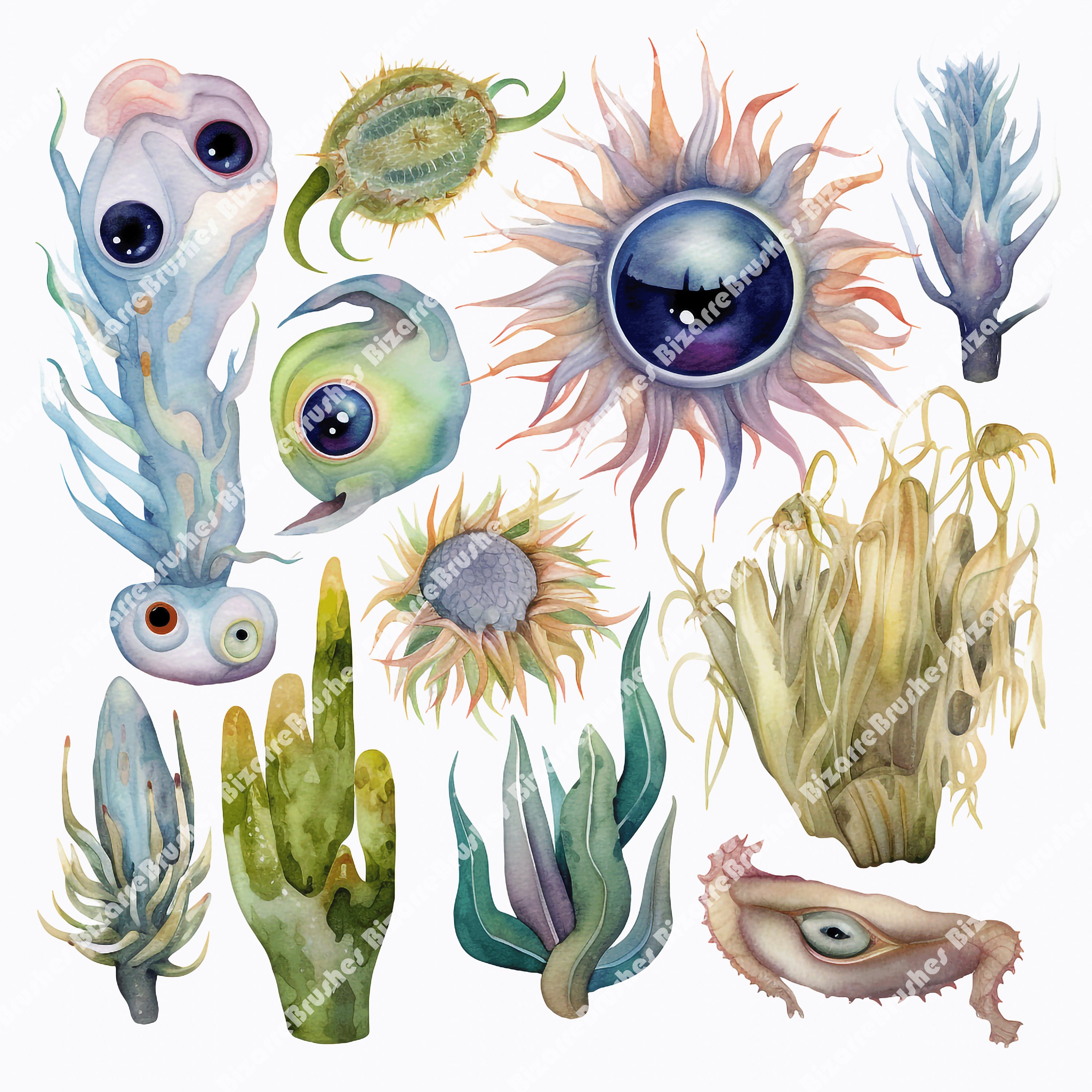 Alien Dreamland Fantasy Plants PNG Clipart Featuring Unique Alien ...
