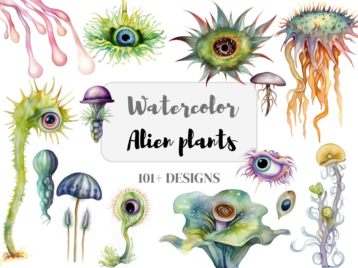 Alien Dreamland Fantasy Plants PNG Clipart Featuring Unique Alien ...