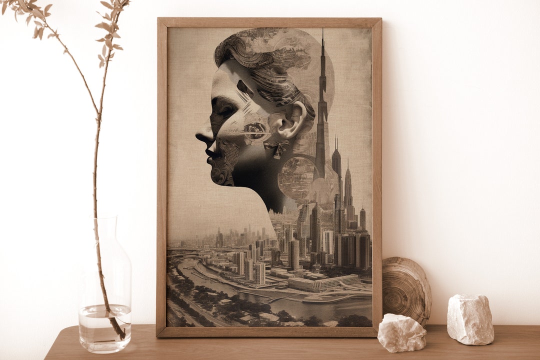 Dubai Collage, Collage Art, Self Print, Digital Dubai Collage - Etsy