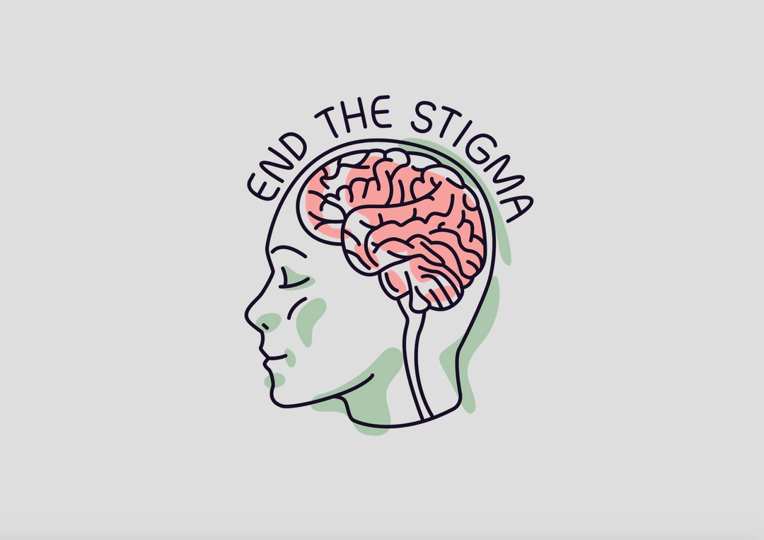 End the Stigma PNG Mental Health PNG Brain PNG Instant Download - Etsy