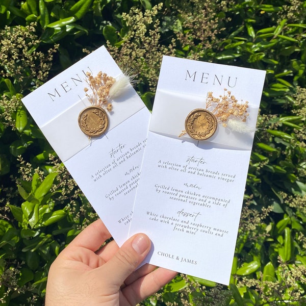 Rustic Menu Cards - Etsy