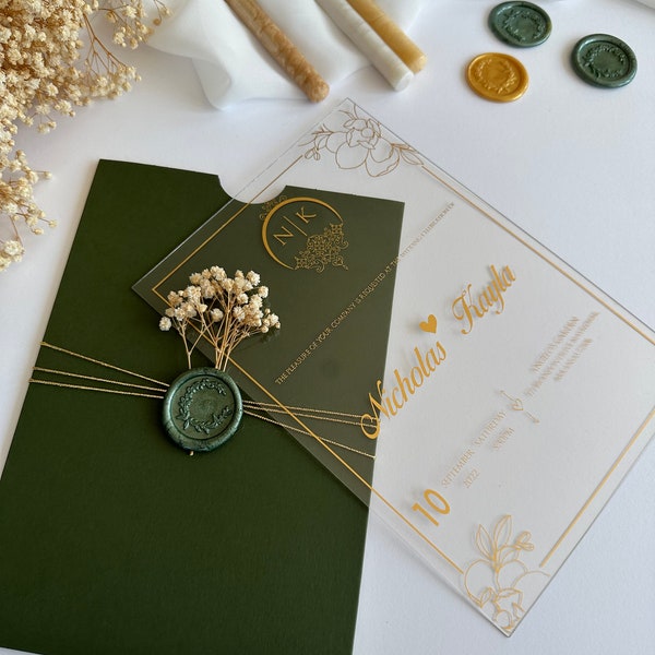 Transparent Wedding Invitation - Etsy