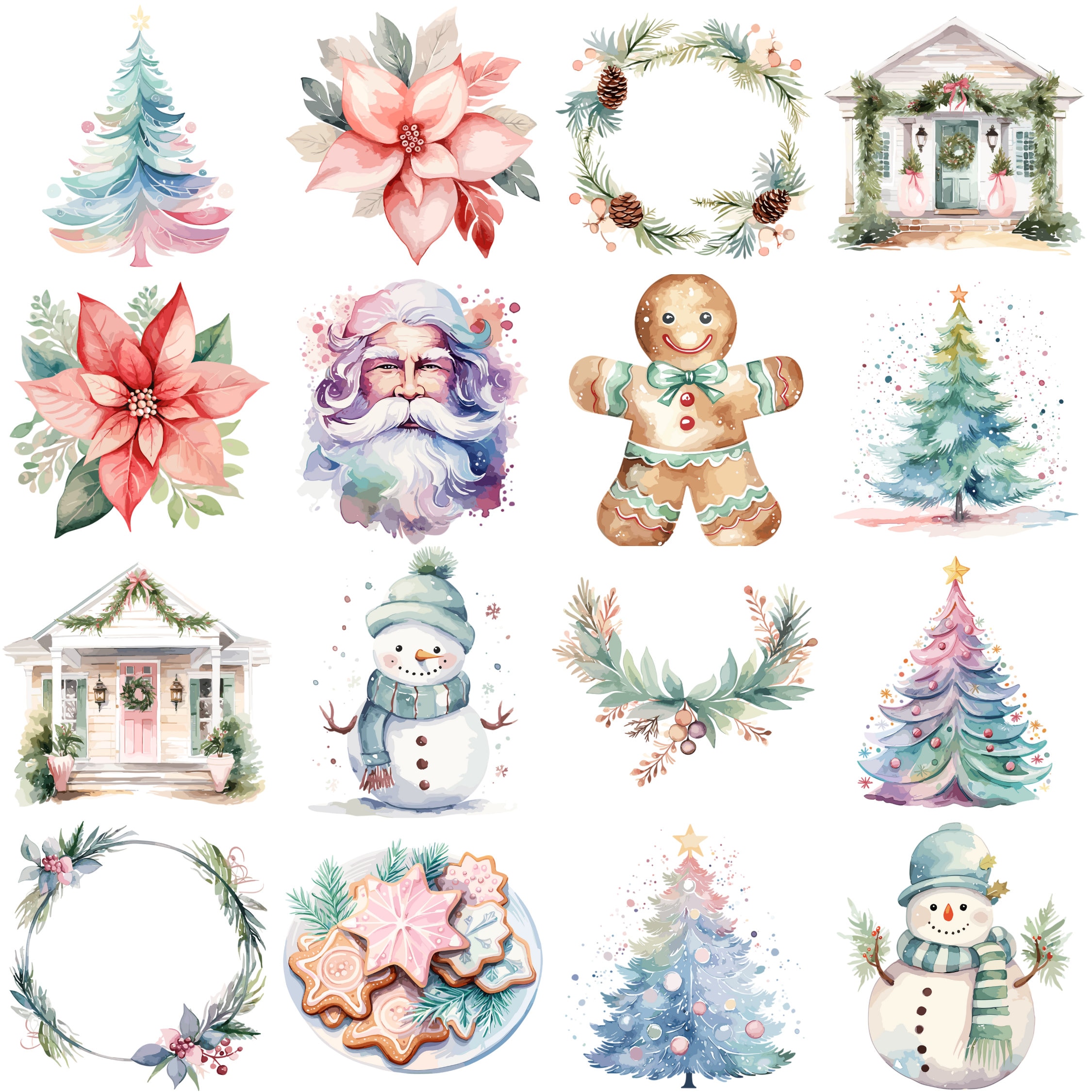 Boho Christmas Clipart, Boho Christmas PNG, Boho Christmas SVG Bundle ...