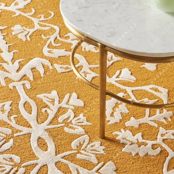 Floral Tufted Rug - Etsy