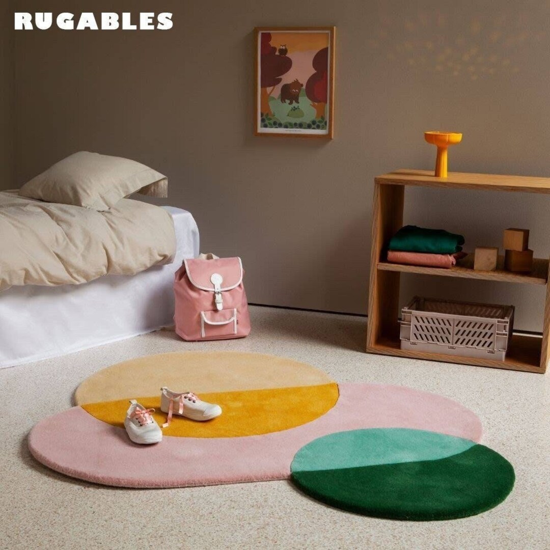Geometric Circles Kids, Modern Hand-tufted Wool Area Rug/carpet for ...