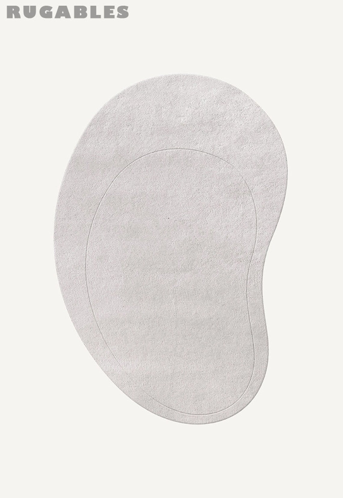 Oval Shape Cream-white Hand-tufted Wool Area Rug/carpet for - Etsy