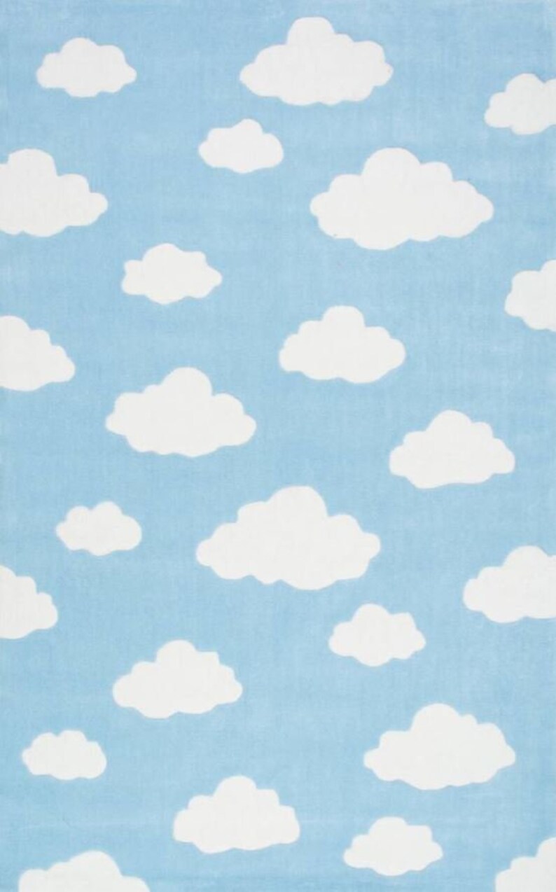 Cloud Baby Blue Modern Hand-tufted 100% Wool Handmade Area Rug - Etsy