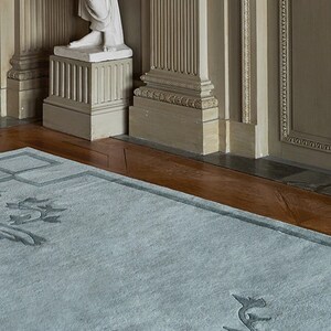 Chinoiserie Parrot Green, Hand-tufted Wool Area Rug/carpet for Bedroom ...