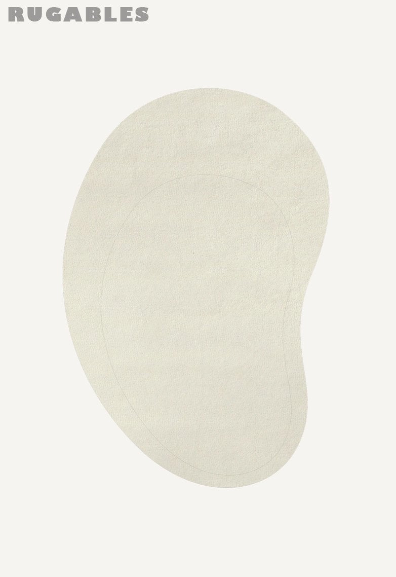 Oval Shape Cream-white Hand-tufted Wool Area Rug/carpet for - Etsy