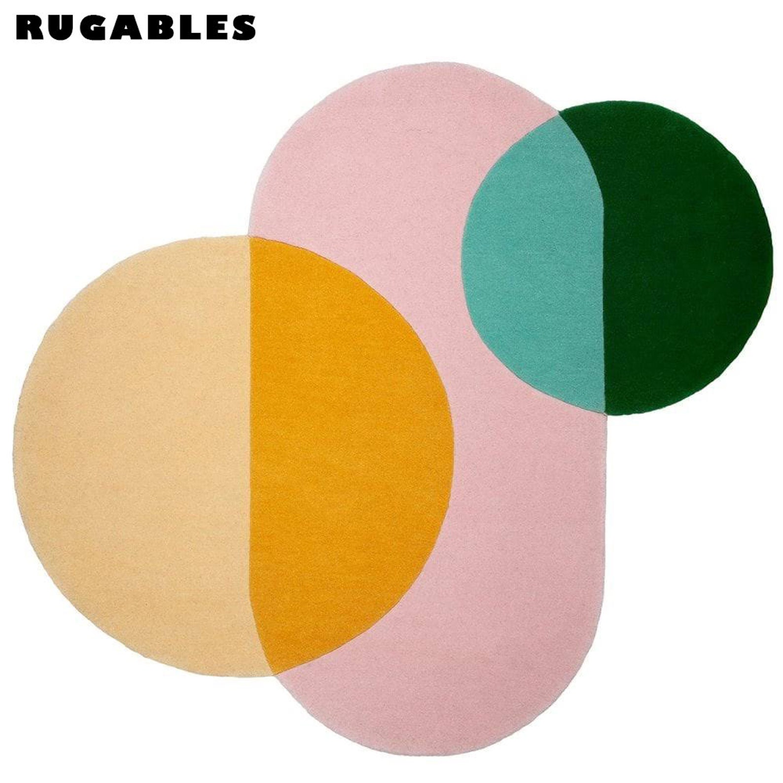 Geometric Circles Kids, Modern Hand-tufted Wool Area Rug/carpet for ...