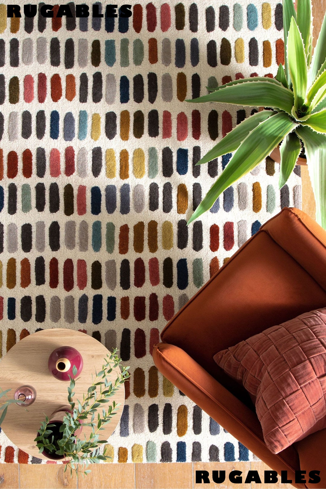 Sketch Rug Multicolored Thick Hand-tufted Wool Area Rug/carpet for ...