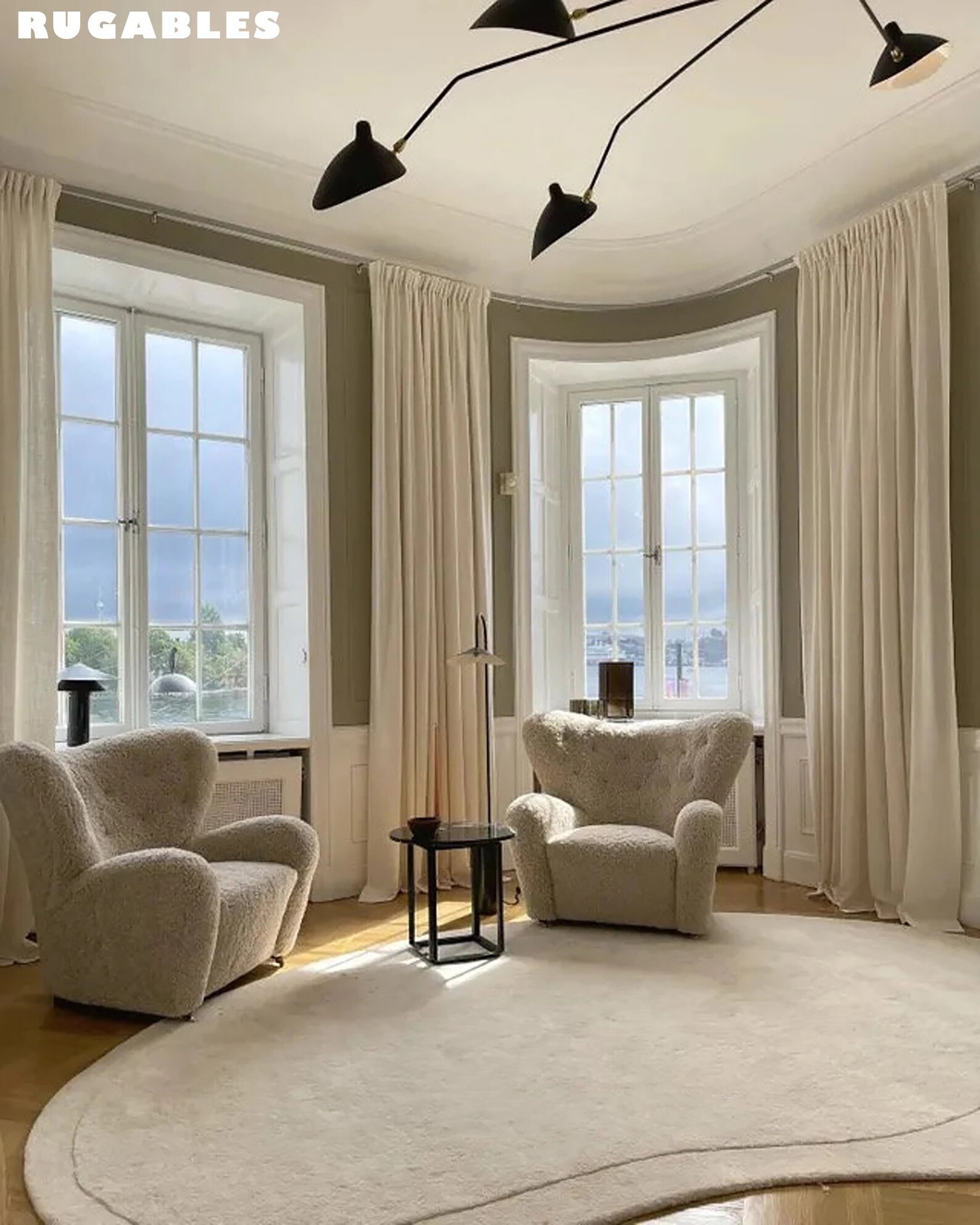 Oval Shape Hand-tufted Wool Area Rug/carpet for Bedroom Aesthetics ...