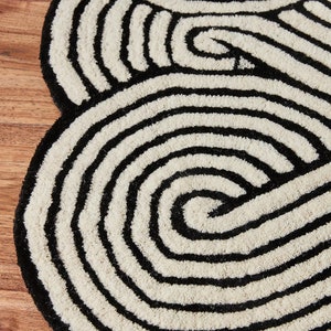 Rissa Black & White/neutral, Hand-tufted Wool Area Rug/carpet for ...