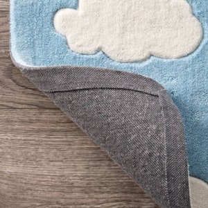Cloud Baby Blue Modern Hand-tufted 100% Wool Handmade Area Rug Carpet ...