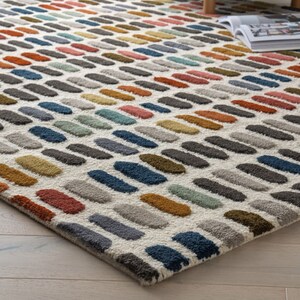 Sketch Rug Multicolored Thick Hand-tufted Wool Area Rug/carpet for ...