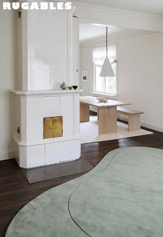 Oval Shape Cream-white Hand-tufted Wool Area Rug/carpet for - Etsy