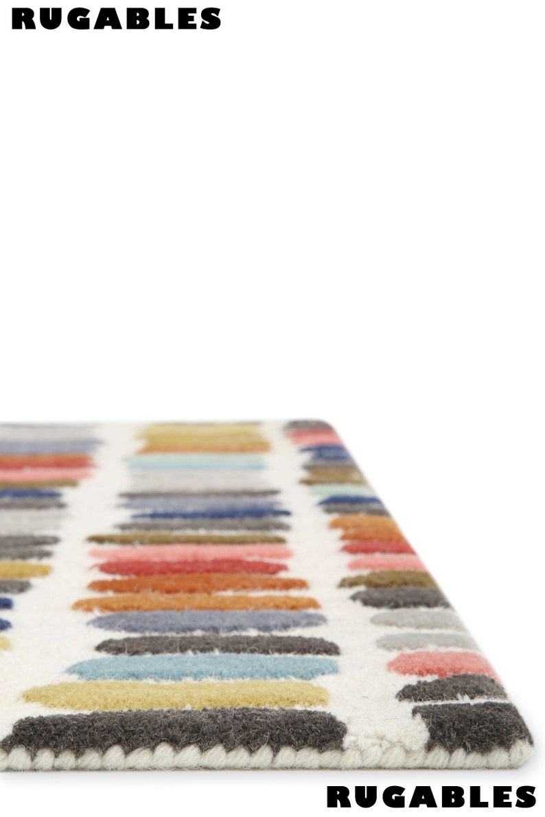 Sketch Rug Multicolored Thick Hand-tufted Wool Area Rug/carpet for ...