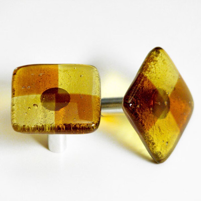 Amber Glass Knobs - Etsy