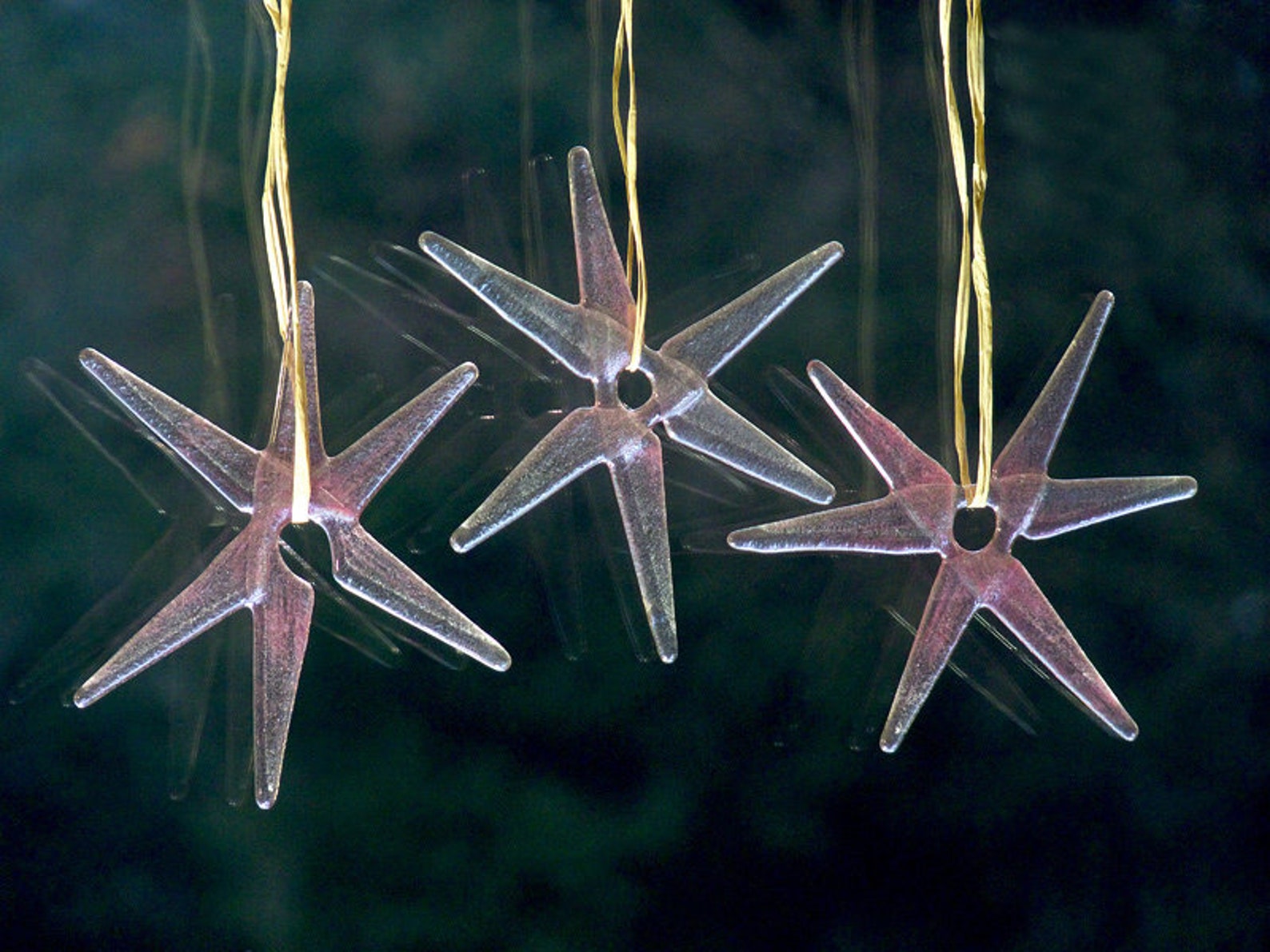 Stars From Fusing Glass, Glass Flowers, Window Decorations, Hanging ...