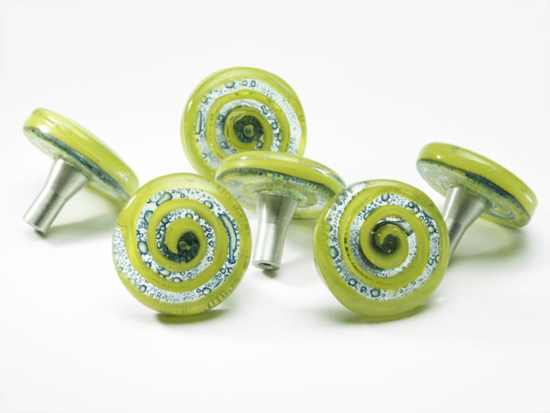 Yellow Glass Door Handle, Kitchen Cabinet Handles, Cupboard Pulls ...