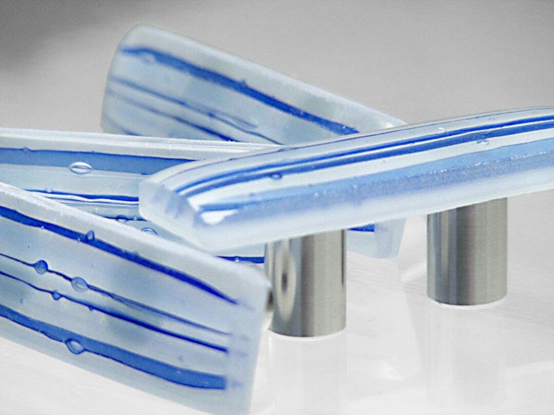 Blue Glass Door Handle Kitchen Cabinet Handles Cupboard - Etsy