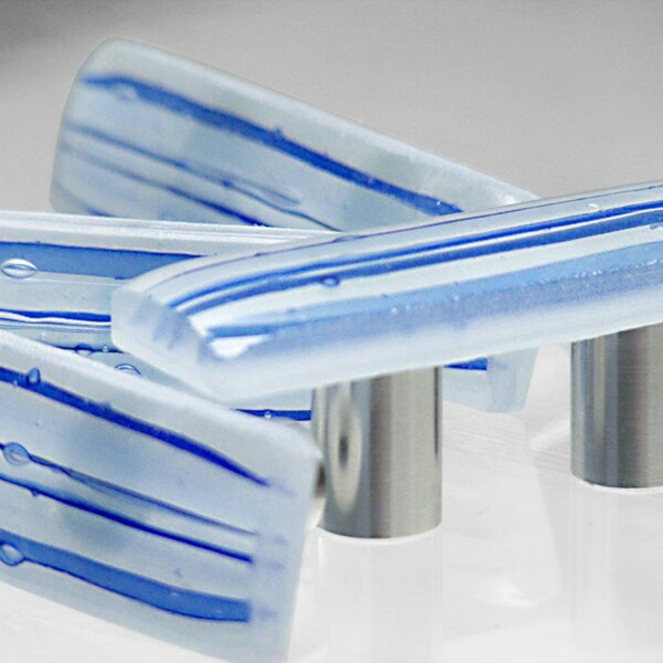Cobalt Blue Glass Cupboard Door Knobs - Etsy