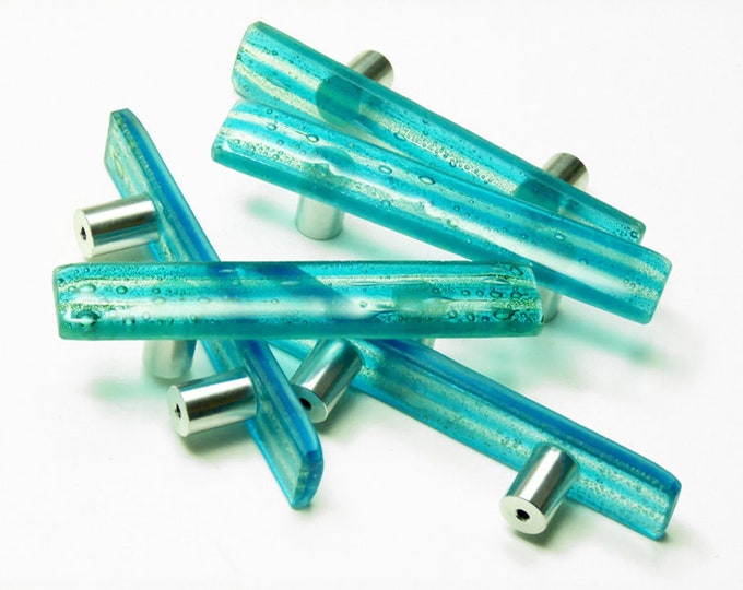 Blue Glass Door Handle, Kitchen Cabinet Knobs, Cupboard Pulls, Cabinet ...