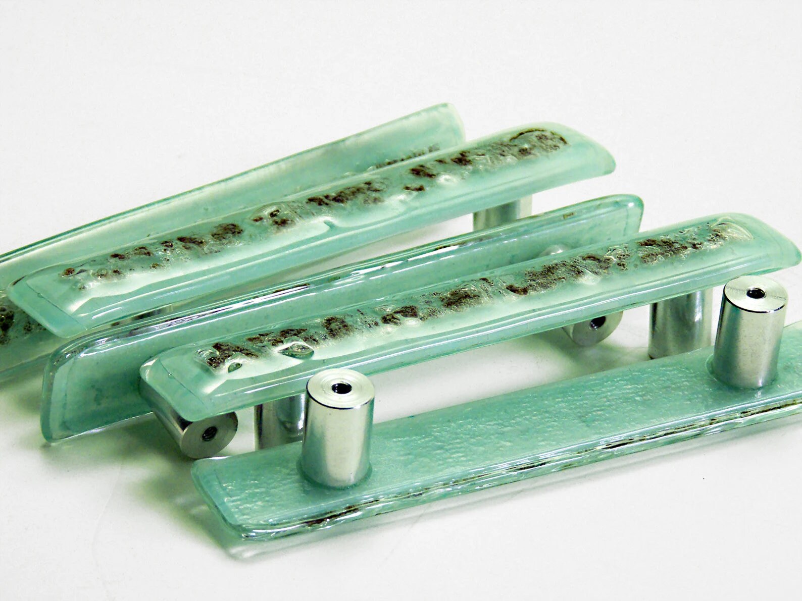 Turquoise Glass Door Handle, Kitchen Cabinet Handles, Cupboard Pulls ...