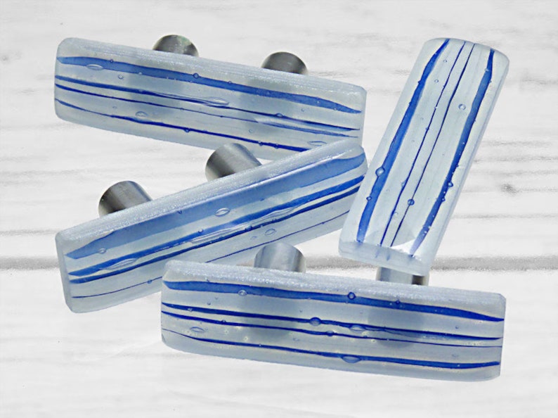 Blue Glass Door Handle Kitchen Cabinet Handles Cupboard - Etsy