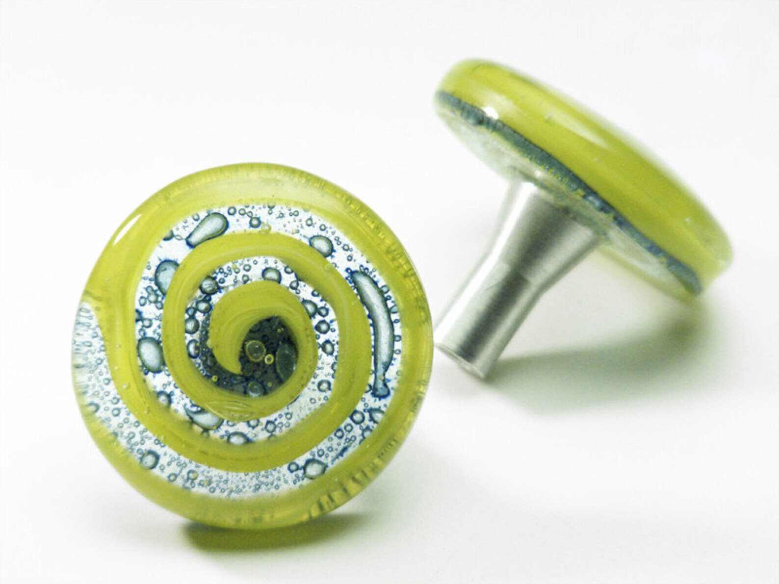 Yellow Glass Door Handle, Kitchen Cabinet Handles, Cupboard Pulls ...