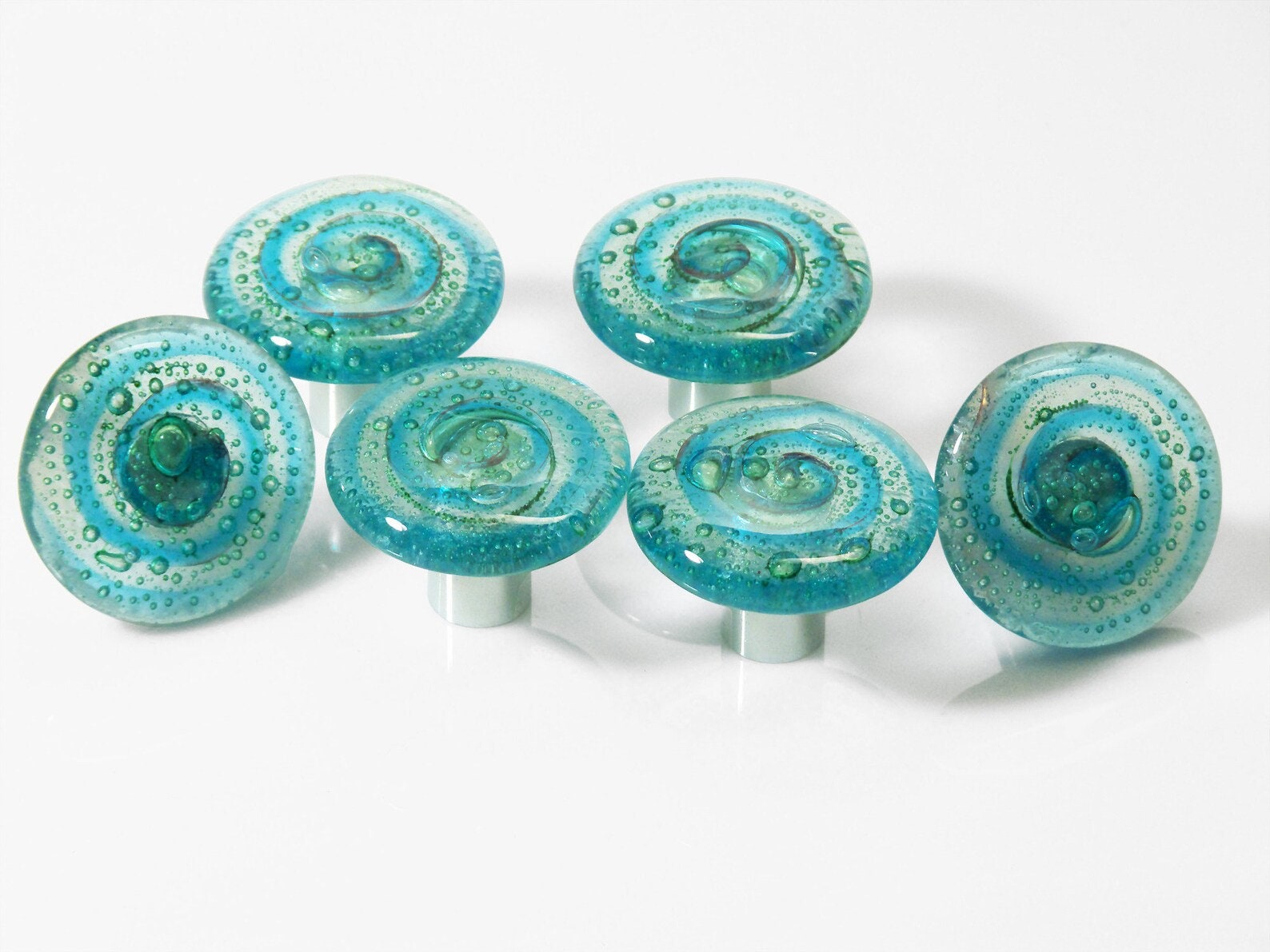 Blue Glass Door Handle, Kitchen Cabinet Handles, Cupboard Pulls ...