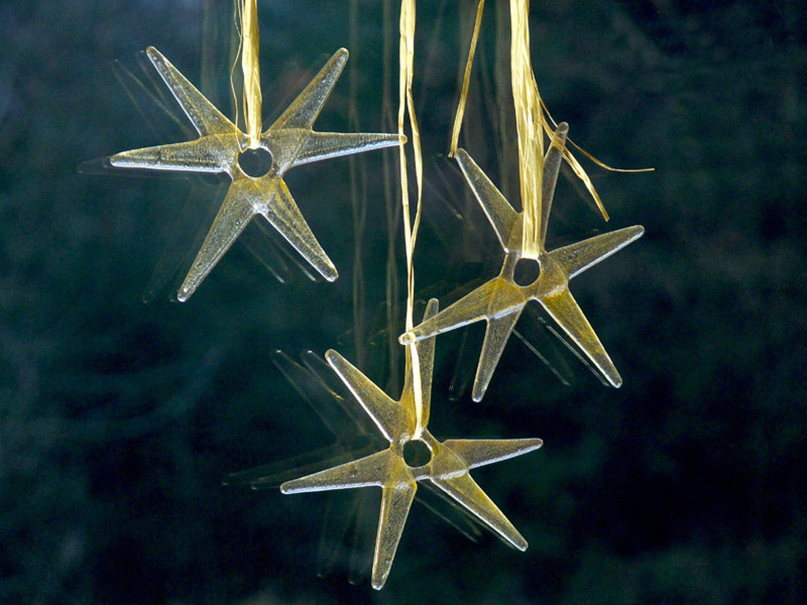 Stars From Fusing Glass, Glass Flowers, Window Decorations, Hanging ...