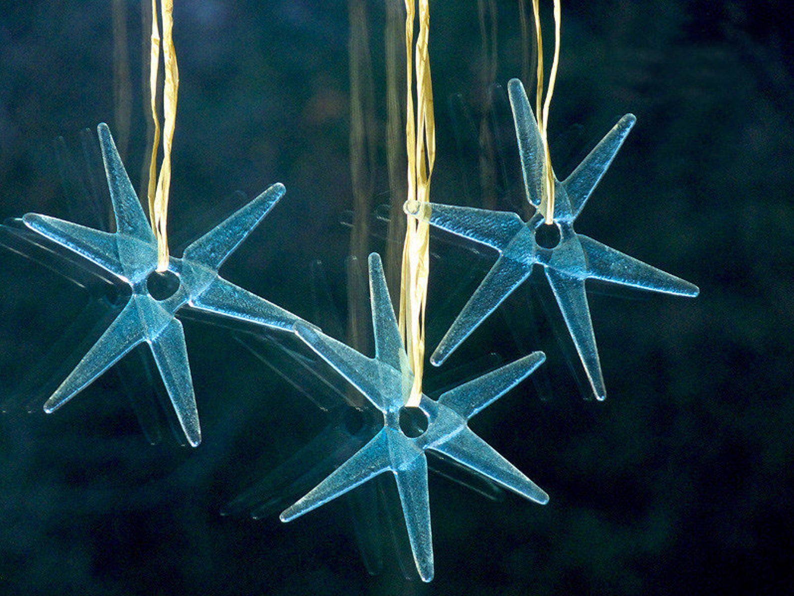 Stars From Fusing Glass, Glass Flowers, Window Decorations, Hanging ...