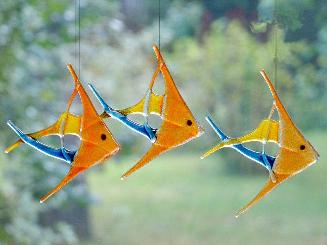 Fish From Glass /3 Pcs/ Glass Decoration, Window Decorations, Hanging ...