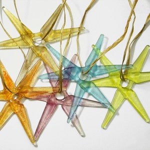 Stars From Fusing Glass, Glass Flowers, Window Decorations, Hanging ...