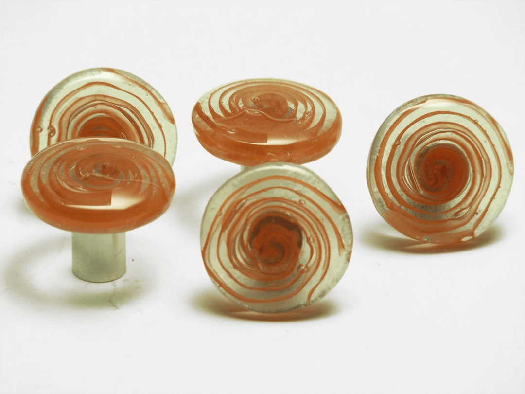 Orange Glass Door Handle, Kitchen Cabinet Handles, Cupboard Pulls ...