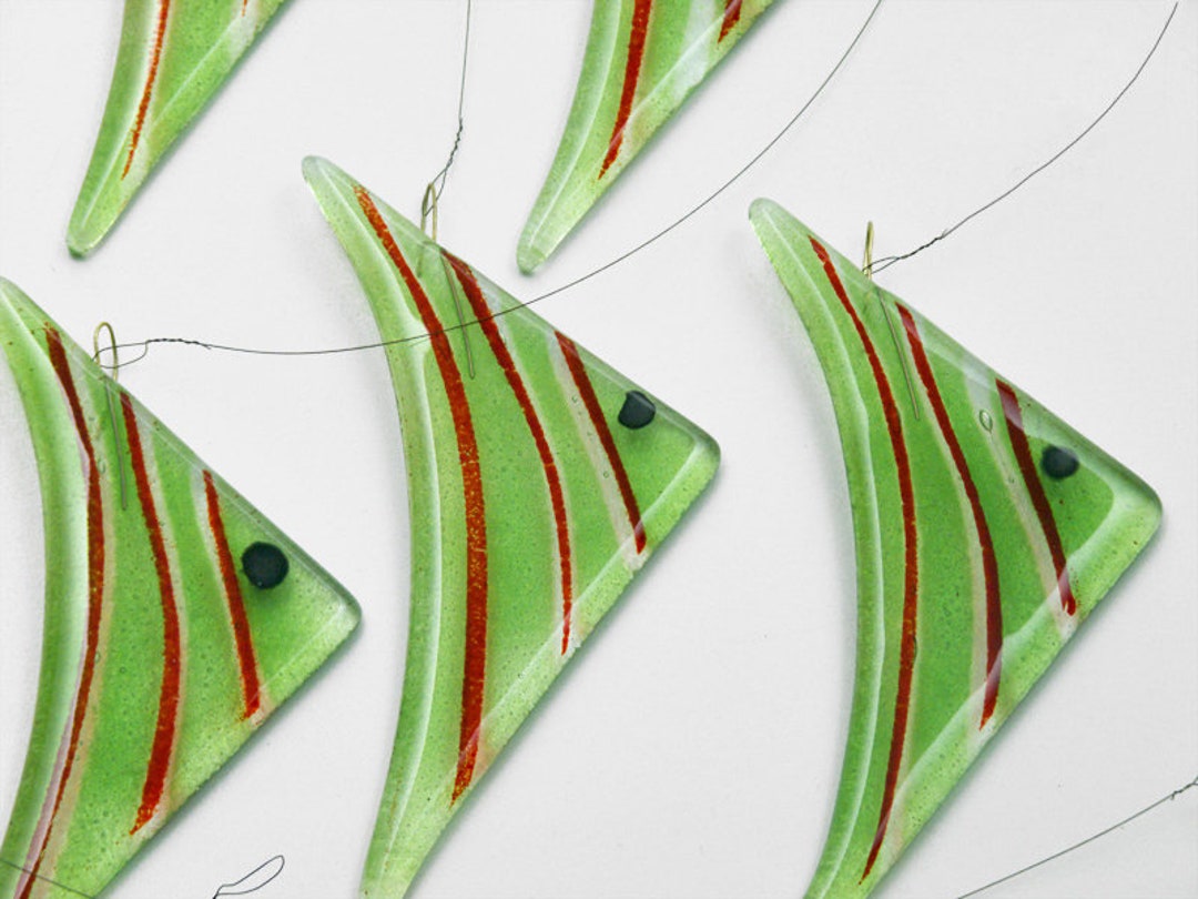 Fish From Glass /5 Pcs./ Glass Decoration, Window Decorations, Hanging ...