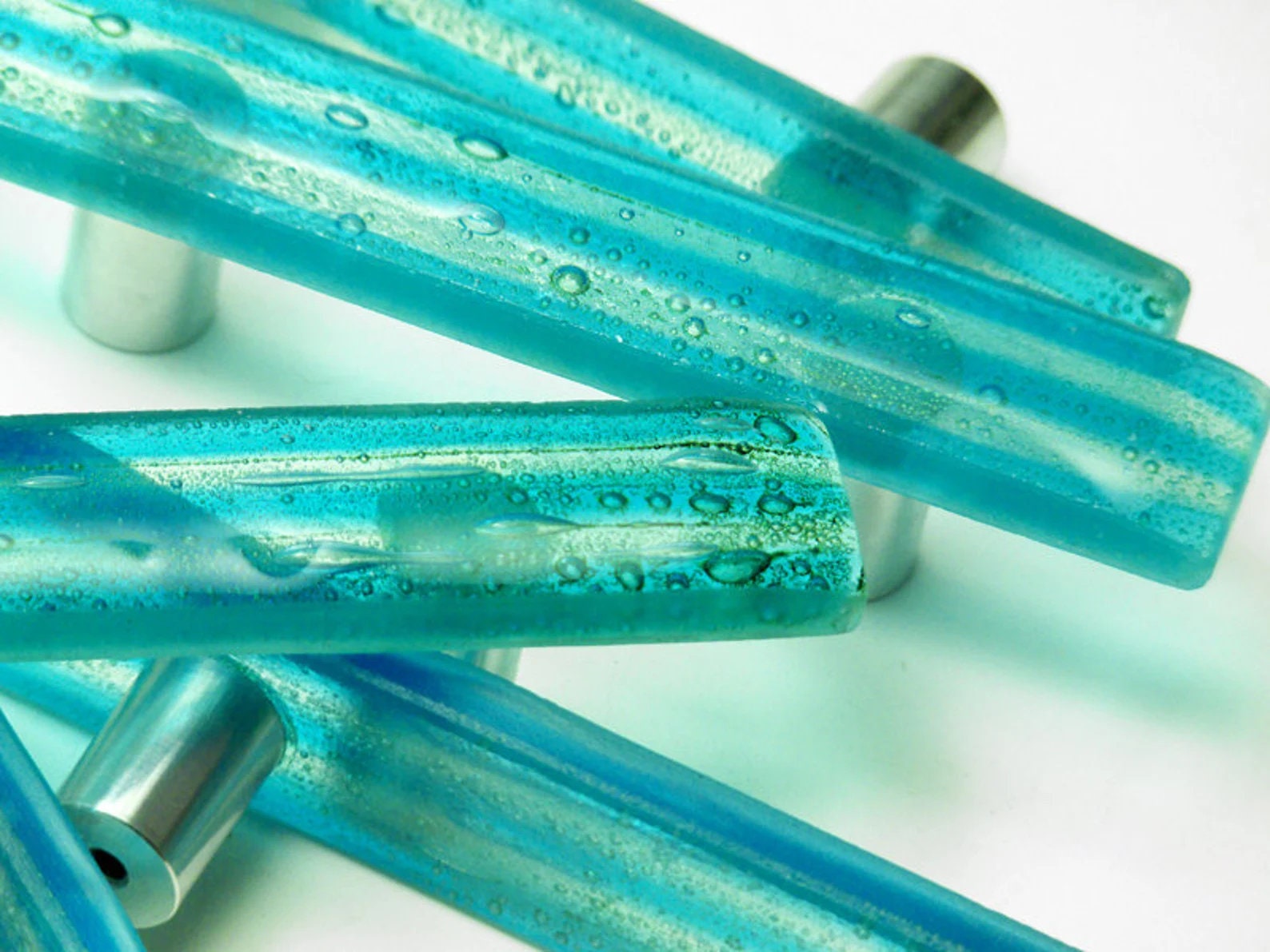 Blue Glass Door Handle, Kitchen Cabinet Knobs, Cupboard Pulls, Cabinet ...